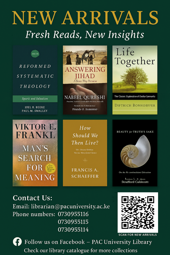 Recent Library Acquisitions – Pan Africa Christian (PAC) University Library